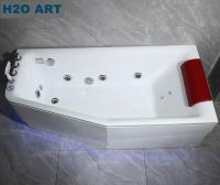 China Freestanding Acrylic Massage Bathtub 1500x800mm Whirlpool with LED Light and Digital Control for sale