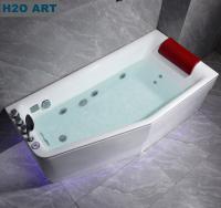 China Freestanding Acrylic Massage Bathtub 1500x800mm Whirlpool with LED Light and Digital Control for sale