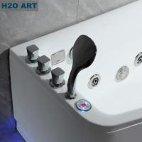 China Freestanding Acrylic Massage Bathtub 1500x800mm Whirlpool with LED Light and Digital Control for sale