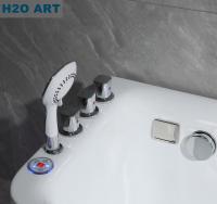 China Freestanding Acrylic Massage Bathtub 1500x800mm Whirlpool with LED Light and Digital Control for sale