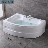 China Corner Whirlpool Bathtub 1500x1000mm PMMA Acrylic Water Massage Freestanding Spa for sale