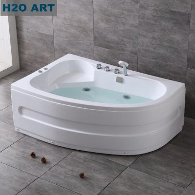 China Corner Whirlpool Bathtub 1500x1000mm PMMA Acrylic Water Massage Freestanding Spa for sale