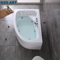 China Corner Whirlpool Bathtub 1500x1000mm PMMA Acrylic Water Massage Freestanding Spa for sale