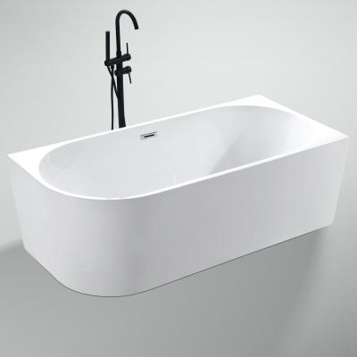 China PMMA Acrylic Freestanding Bathtub 1700x800mm Left Right Drain Custom Colors White Black for sale