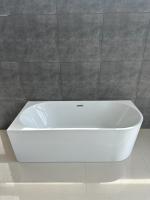 China PMMA Acrylic Freestanding Bathtub 1700x800mm Left Right Drain Custom Colors White Black for sale