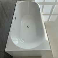 China PMMA Acrylic Freestanding Bathtub 1700x800mm Left Right Drain Custom Colors White Black for sale