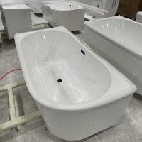 China PMMA Acrylic Freestanding Bathtub 1700x800mm Left Right Drain Custom Colors White Black for sale