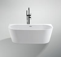 China Pure Acrylic Freestanding Bathtub 1700x800mm Narrow Rim Wall Side Bathtub for sale