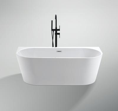 China Pure Acrylic Freestanding Bathtub 1700x800mm Narrow Rim Wall Side Bathtub for sale