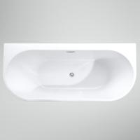 China Pure Acrylic Freestanding Bathtub 1700x800mm Narrow Rim Wall Side Bathtub for sale