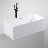 China Straight Vertical PMMA Acrylic Freestanding Bathtub 1700x800x580mm Glossy White for sale