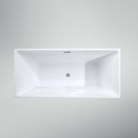 China Straight Vertical PMMA Acrylic Freestanding Bathtub 1700x800x580mm Glossy White for sale