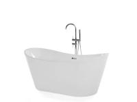 China Acrylic Freestanding Whirlpool Bathtub 1720x740x730mm 260L Capacity Narrow Rim for sale