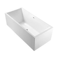 China 1800mm Freestanding Acrylic Bathtub Straight Narrow Rim Border Whirlpool for sale