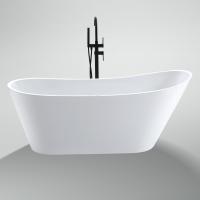 China Freestanding Acrylic Bathtub 1700x750mm Oval Narrow Rim Bulk Packing for Hotel Projects for sale