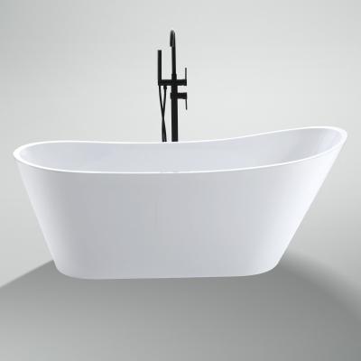 China Freestanding Acrylic Bathtub 1700x750mm Oval Narrow Rim Bulk Packing for Hotel Projects for sale