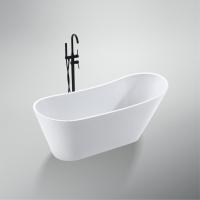 China Freestanding Acrylic Bathtub 1700x750mm Oval Narrow Rim Bulk Packing for Hotel Projects for sale