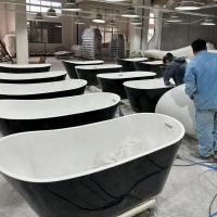 China Freestanding Acrylic Bathtub 1700x750mm Oval Narrow Rim Bulk Packing for Hotel Projects for sale