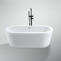 China Luxury Oval Acrylic Freestanding Bathtub 1700x800mm Wide Border Popular Design for sale