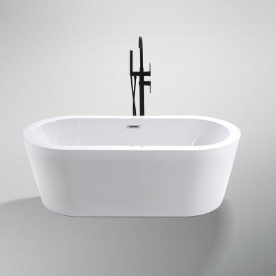 China Luxury Oval Acrylic Freestanding Bathtub 1700x800mm Wide Border Popular Design for sale