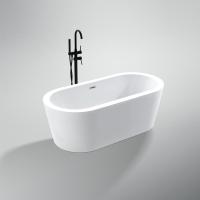 China Luxury Oval Acrylic Freestanding Bathtub 1700x800mm Wide Border Popular Design for sale