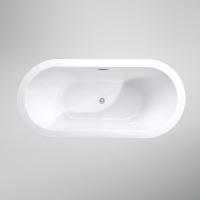 China Luxury Oval Acrylic Freestanding Bathtub 1700x800mm Wide Border Popular Design for sale