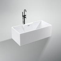 China Customized Acrylic Freestanding Bathtub 1700x800x580mm Narrow Rim Luxury Design for sale