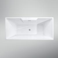 China Customized Acrylic Freestanding Bathtub 1700x800x580mm Narrow Rim Luxury Design for sale