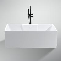 China Customized Acrylic Freestanding Bathtub 1700x800x580mm Narrow Rim Luxury Design for sale