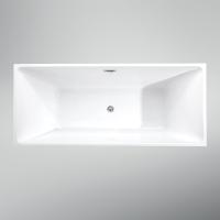 China Luxury Straight Acrylic Freestanding Bathtub 1700x750x580mm Center Drain Hand Control for sale
