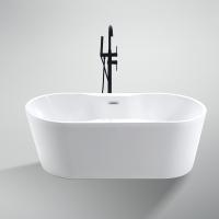 China Oval Acrylic Freestanding Bathtub 1700x800x580mm Narrow Rim Hand Control for sale