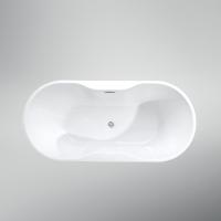 China Oval Acrylic Freestanding Bathtub 1700x800x580mm Narrow Rim Hand Control for sale