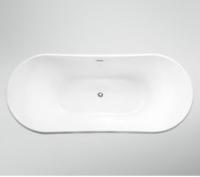 China Thick Rim Border Ellipse Acrylic Freestanding Bathtub 1700x750mm 290L Capacity for Nigeria Market for sale