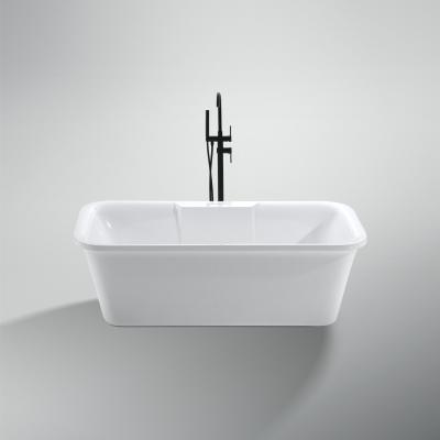 China Freestanding Acrylic Bathtub 1700x750x580mm with Outer Frame and Stainless Steel Legs for sale