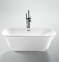 China Freestanding Acrylic Bathtub 1700x750x580mm with Outer Frame and Stainless Steel Legs for sale