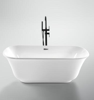 China Freestanding Acrylic Bathtub 1700x750x580mm with Outer Frame and Stainless Steel Legs for sale