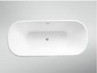 China Freestanding Acrylic Bathtub 1700x750x580mm with Outer Frame and Stainless Steel Legs for sale
