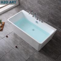China Freestanding Acrylic Massage Bathtub 1500mm 1700mm Spa Bathtub for Home Hotel for sale