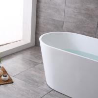 China Freestanding Oval Acrylic Bathtub 1500mm 1700mm Luxury Spa Tub with Waste for sale