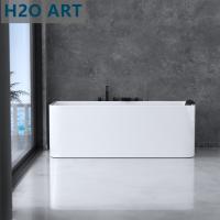 China Customized Luxury Freestanding Acrylic Bathtub 1700x750mm Air Massage Center Drain for sale