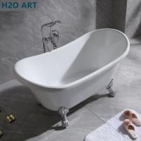 China Freestanding Acrylic Bathtub Double Ended Clawfoot 1700x700x780mm Hot Bath for sale