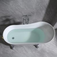 China Freestanding Acrylic Bathtub Double Ended Clawfoot 1700x700x780mm Hot Bath for sale