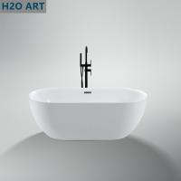 China Oval Acrylic Freestanding Bathtub 1700x750x580mm Luxury Outdoor Tub with Stainless Steel Legs for sale