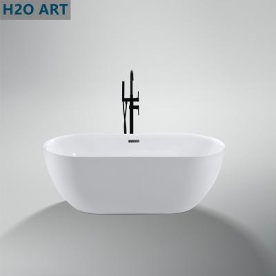 China Oval Acrylic Freestanding Bathtub 1700x750x580mm Luxury Outdoor Tub with Stainless Steel Legs for sale
