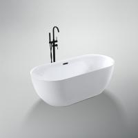 China Oval Acrylic Freestanding Bathtub 1700x750x580mm Luxury Outdoor Tub with Stainless Steel Legs for sale