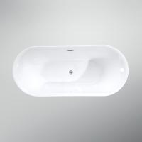 China Oval Acrylic Freestanding Bathtub 1700x750x580mm Luxury Outdoor Tub with Stainless Steel Legs for sale