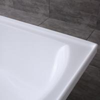 China Australian Topmount Simple Acrylic Bathtub Drop In 1525x736x440mm Pure PMMA for sale