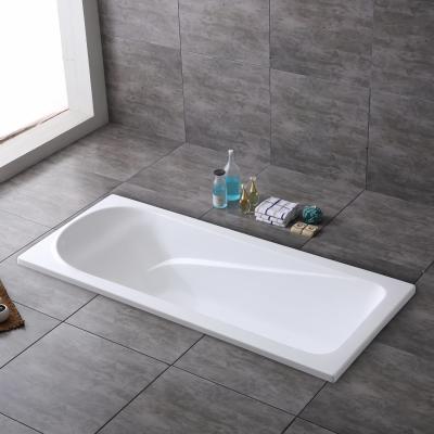 China Simple Drop Acrylic Bathtub Built-in with Handles Option 1700x700x390mm for sale