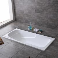 China 1700mm Simple Acrylic Bathtub with 2 Handles Pure PMMA Fiberglass Reinforced 5 Year Warranty for sale