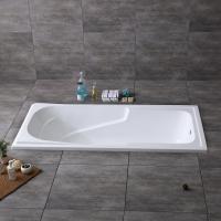 China 1700mm Simple Acrylic Bathtub with 2 Handles Pure PMMA Fiberglass Reinforced 5 Year Warranty for sale